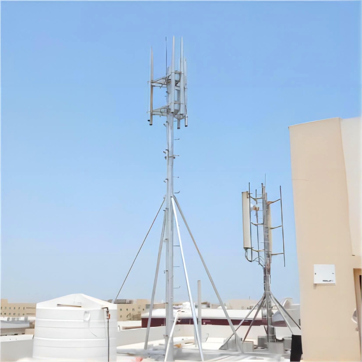 China 9M Roof-top Tower With Antenna And Microwave Suppliers ...