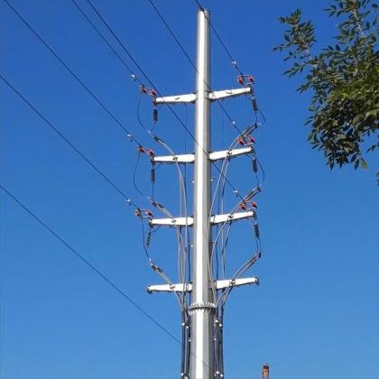 China Hot-Dip Galvanized Tubular Steel Transmission Pole Tower ...
